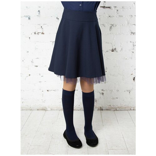 Школьная юбка 80 Lvl, размер 36 (140-146), синий