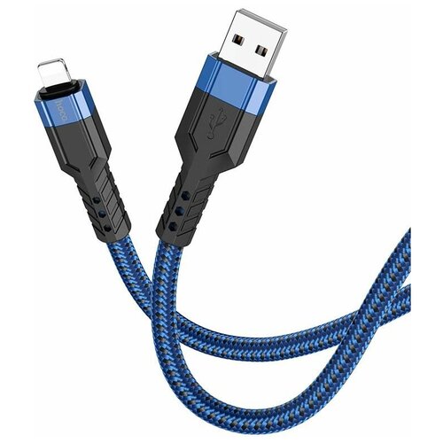 Кабель Hoco USB-Lightning экстра прочность / нейлоновая оплётка / 1,2 метра 6 мм