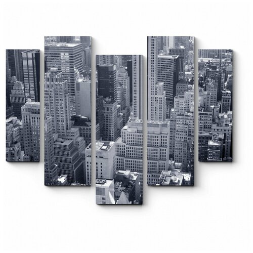Модульная картина Черно-белый Нью-Йорк 101x82