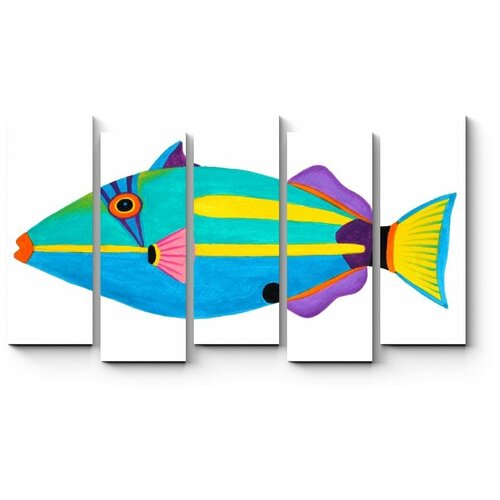 Модульная картина Яркая рыба 170x98