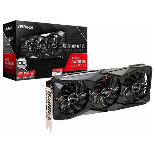 Видеокарта ASRock AMD Radeon RX 6750 XT Challenger Pro 12GB OC