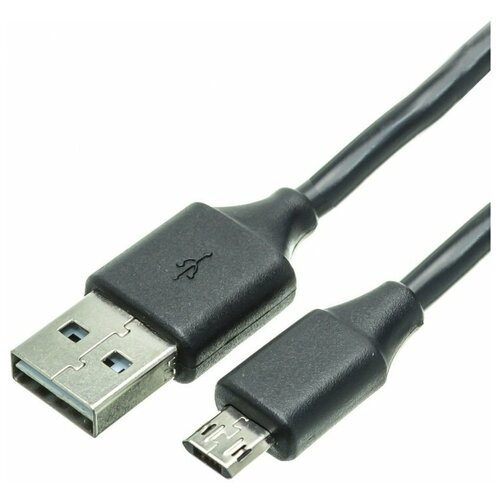 Дата-кабель USB-MicroUSB (2-сторонние коннекторы) 1 м, черный