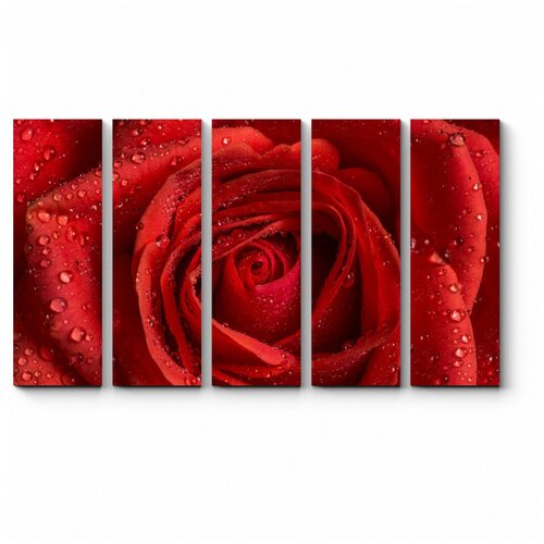 Модульная картина Алая роза 150x90