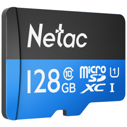 Карта памяти NeTac P500 Standard MicroSDXC 128GB U1/C10 up to 80MB/s, retail pack card only
