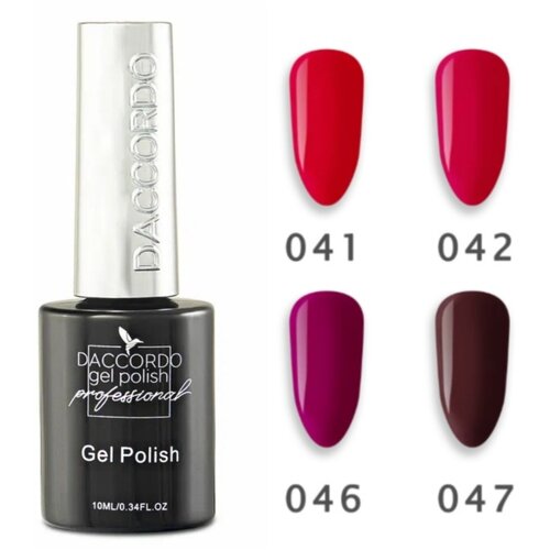 DACCORDO Gel Polish/Гель-лак/Набор 4 шт
