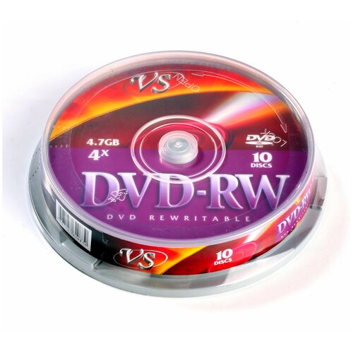 VS Диск для записи, DVD-RW 4,7 GB 4x CB/10