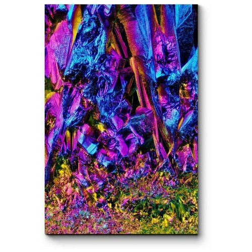 Модульная картина Уникальные цвета кристаллов 100x150