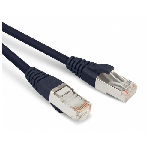 Кабель витая пара патч-корд Hyperline PC-LPM-STP-RJ45-RJ45-C5e-5M-LSZH-BK 5.0m