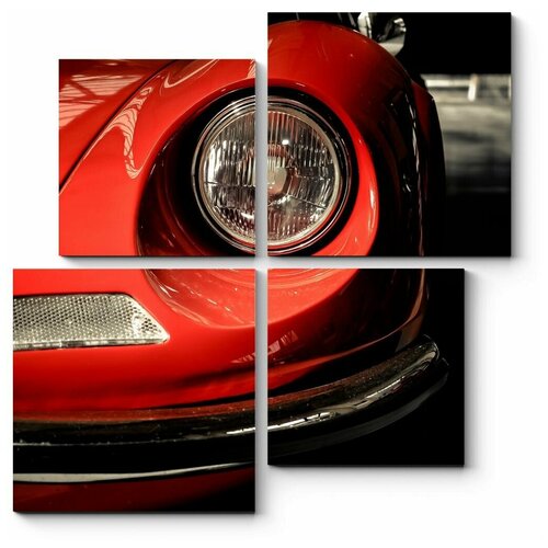 Модульная картина Фронтальные детали Ferrari 90x90