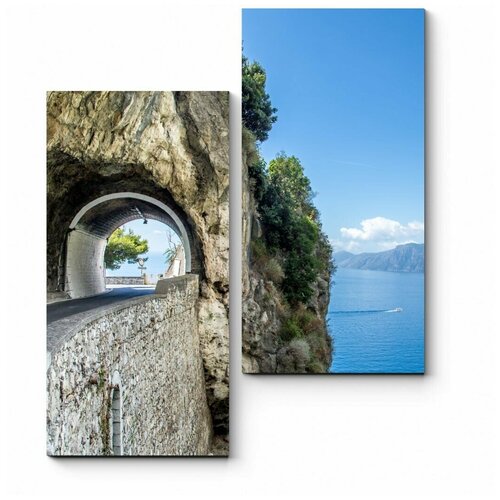 Модульная картина Тоннель на побережье Италии 100x125