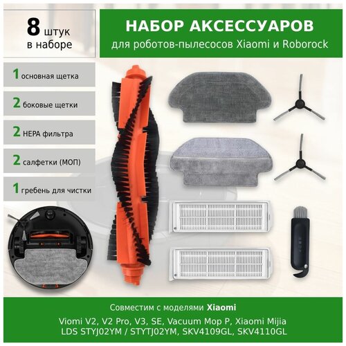 Комплект аксессуаров для робота-пылесоса Mijia Vacuum 3C, S10, S12, LDS, Vacuum Mop P, 2S, Viomi V2 Pro, V3, SE