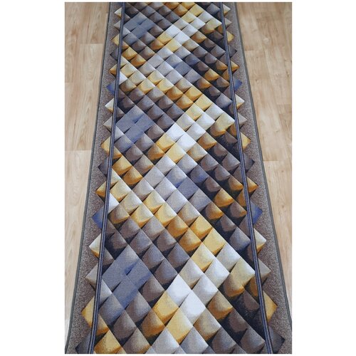 Ковровая дорожка на войлоке, Витебские ковры, с печатным рисунком, 2596, разноцветная, 0.8*2.5м