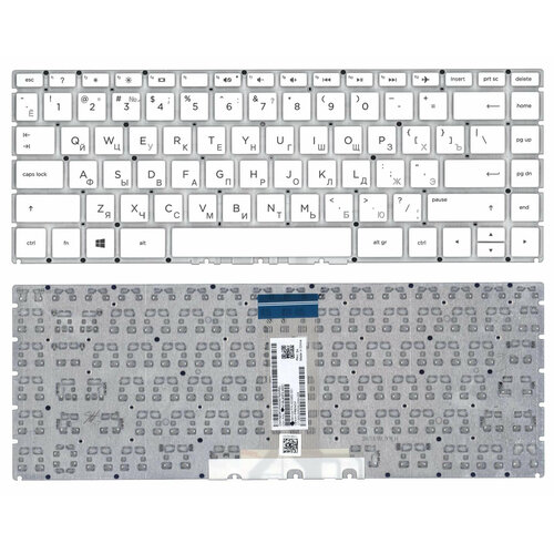 Клавиатура для HP 14-BP белая p/n: NSK-XCGSV, 9Z. NE0SV. G0R
