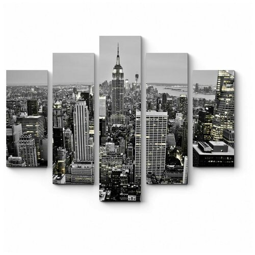 Модульная картина Нью-Йорк в серых тонах85x68
