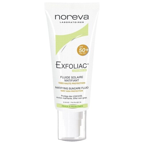 Noreva laboratories Exfoliac Матирующая эмульсия SPF 50+ Matifying suncare fluid, 40 мл