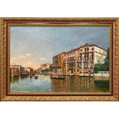 Картина маслом, морской пейзаж "Кварталы Венеции"