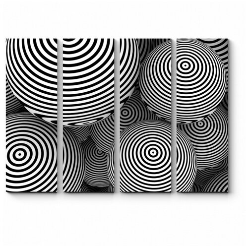 Модульная картина Черно-белая иллюзия 150x113