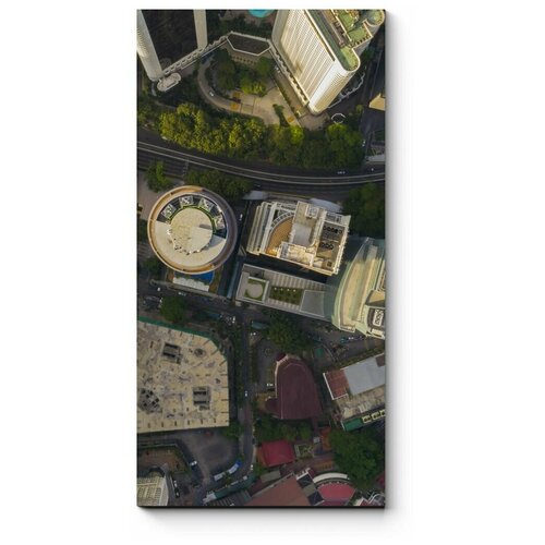 Модульная картина Над небоскребами Куала-Лумпур90x180