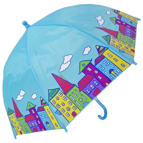 Зонт-трость Mary Poppins, голубой, белый