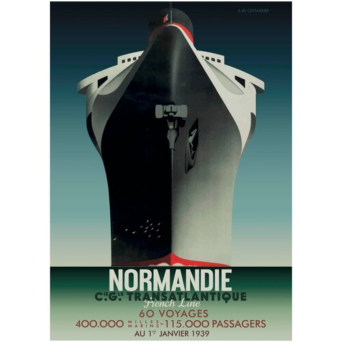 Постер / Плакат / Картина Normandie 60х90 см в подарочном тубусе