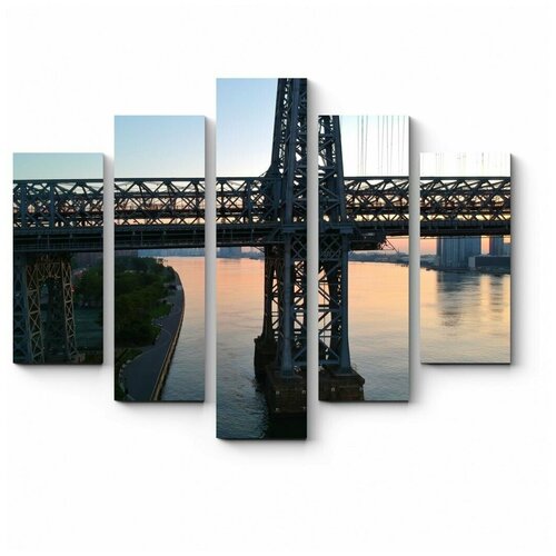 Модульная картина Одинокий мост75x60