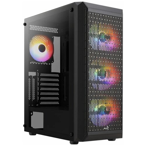 Корпус ATX Miditower AeroCool Beam-G-BK-v2 Black