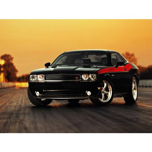 Плакат, постер на холсте Dodge Challenger, Додж. Размер 30 х 42 см