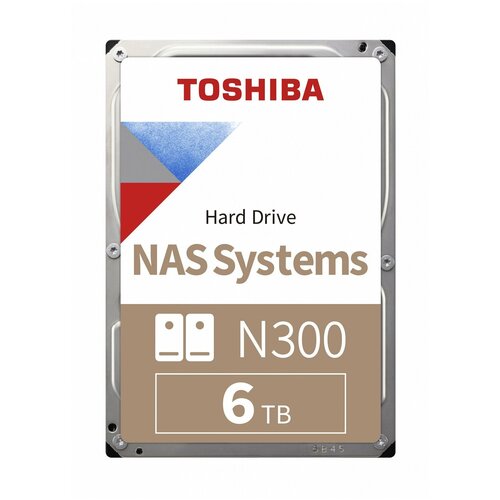 Жесткий диск 6Tb Toshiba N300 HDWG460UZSVA SATA-III (7200rpm) 256Mb 3.5" Bulk