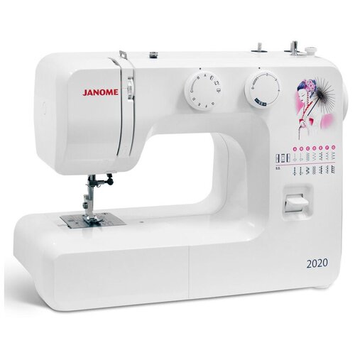 Швейная машина Janome 2020, белый/розовый/черный