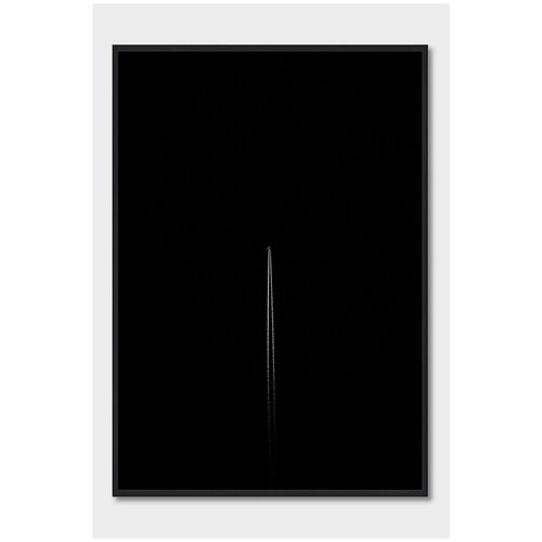 Постер для интерьера Postermarkt, 50х70 см в черной рамке, Черный #9