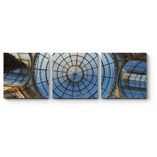 Модульная картина Стеклянный купол Миланского собора140x47