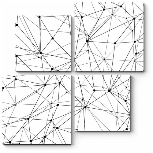 Модульная картина Точки и линии 160x160