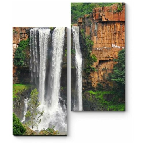 Модульная картина Потрясающий водопад, Мпуланга, Южная Африка80x100