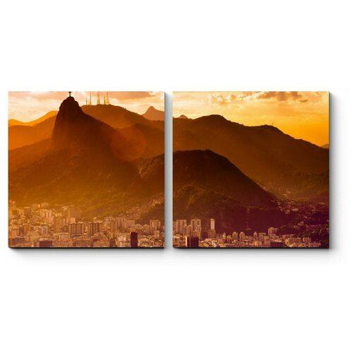 Модульная картина Чудесный Рио-де-Жанейро 80x40