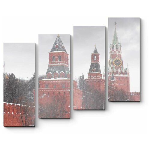 Модульная картина Зимняя Москва 110x95