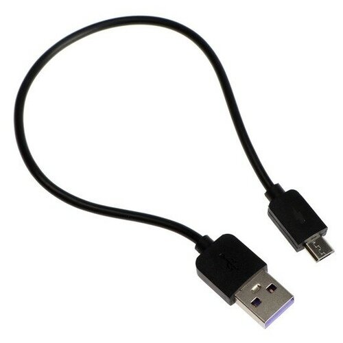 Кабель Exployd EX-K-1387, microUSB - USB, 2.4 А, 0.25 м, силиконовая оплетка, черный