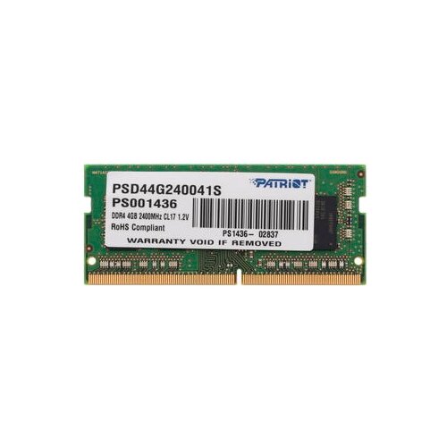 Оперативная память Patriot Memory SL 4 ГБ DDR4 2400 МГц SODIMM CL17 PSD44G240041S