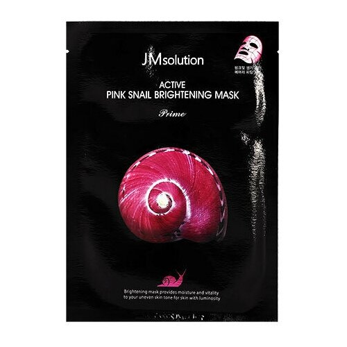 Тканевая маска с муцином улитки, 30 мл | JMsolution Active Pink Snail Brightening Mask Prime