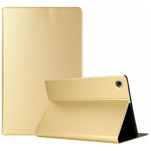 Чехол для планшета Lenovo Tab M10 Plus (3rd Gen) 10.6 дюйма (TB125/TB128), кожаный, трансформируется в подставку (золотой)