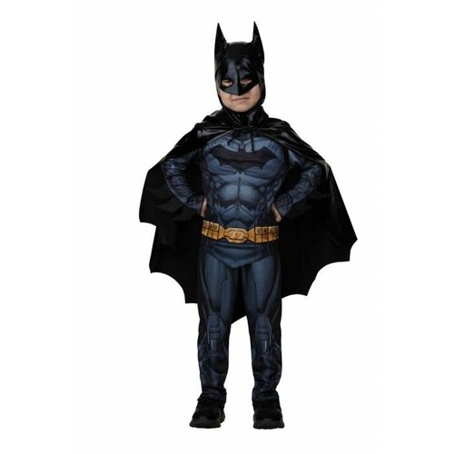 Карнавальный костюм 'Бэтмэн' без мускулов, сорочка, брюки, маска, плащ, р. 28, рост 110 см