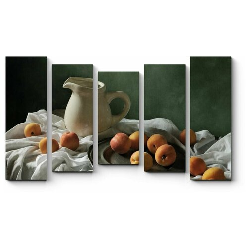 Модульная картина Натюрморт с сочными абрикосами 160x96