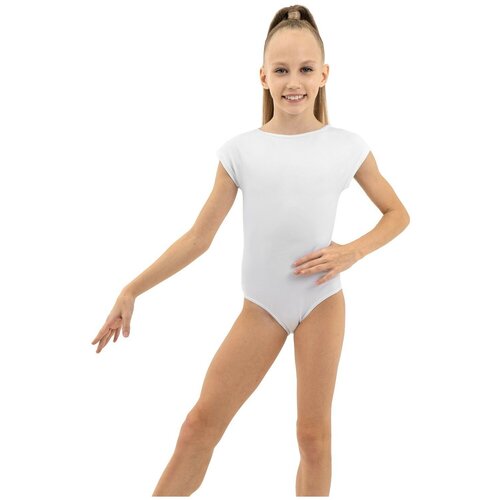 Купальник гимнастический  Grace Dance, размер 34, белый