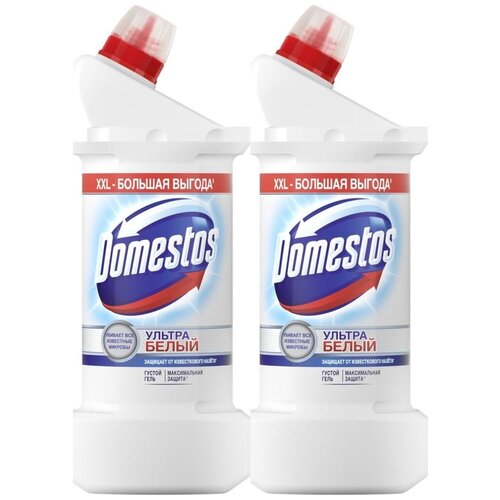 Гель Domestos Ультра белый для унитаза 1,5 л (2 шт)