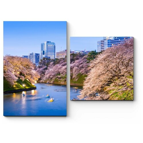 Модульная картина Прекрасная весна в Токио 90x68