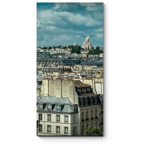 Модульная картина Над крышами Парижа 70x140