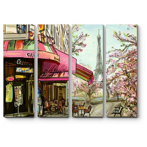 Модульная картина Весенний Париж170x128