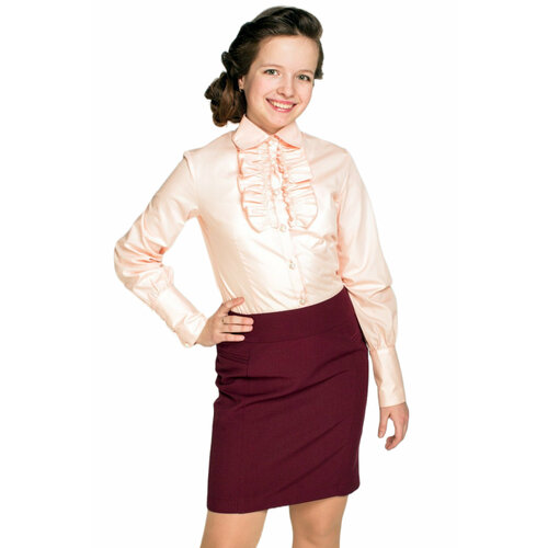 Школьная юбка Инфанта, размер 158/84, бордовый