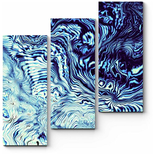 Модульная картина Волны и блики 130x139