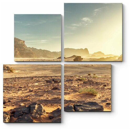 Модульная картина Освещенная солнцем пустыня 80x80