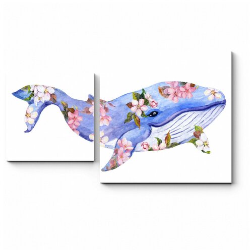 Модульная картина Весенний кит 120x72